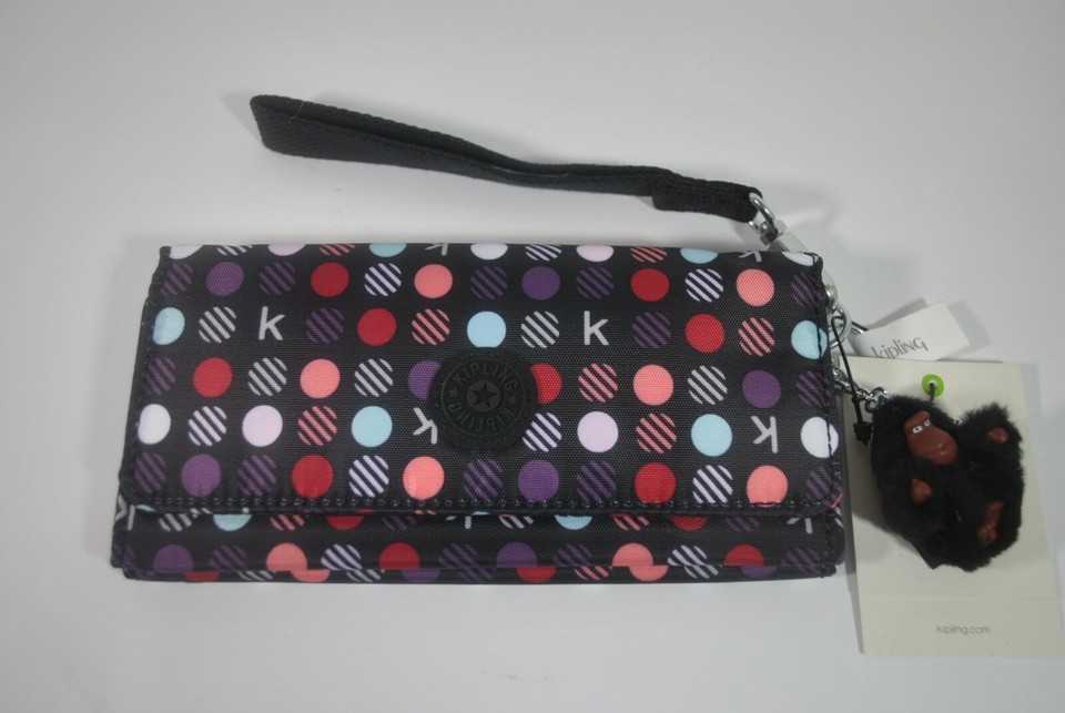 New With Tag Kipling RUBI Large Wallet / Wristlet with Furry Monkey | eBay