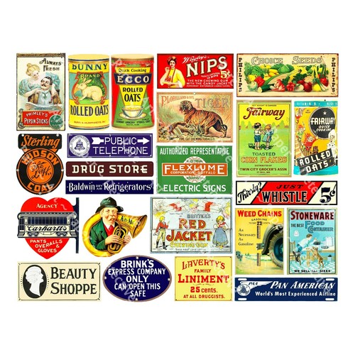 Advertising Sign Stickers, BARGAIN 2-PACK of Sticker Sheets, 49 ...
