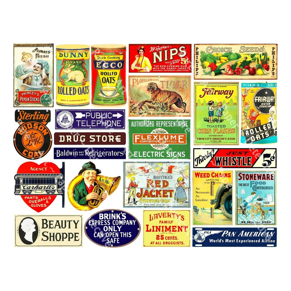 Advertising Sign Stickers, BARGAIN 2-PACK of Sticker Sheets, 49 ...