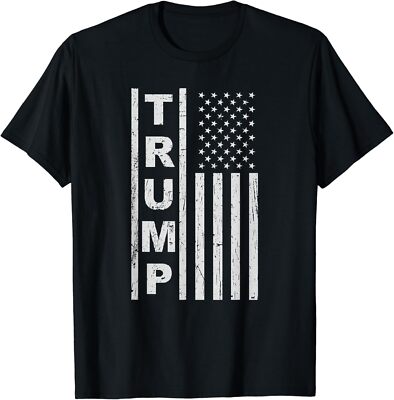 President Donald Trump Vintage American Flag T-Shirt Small, Black | eBay