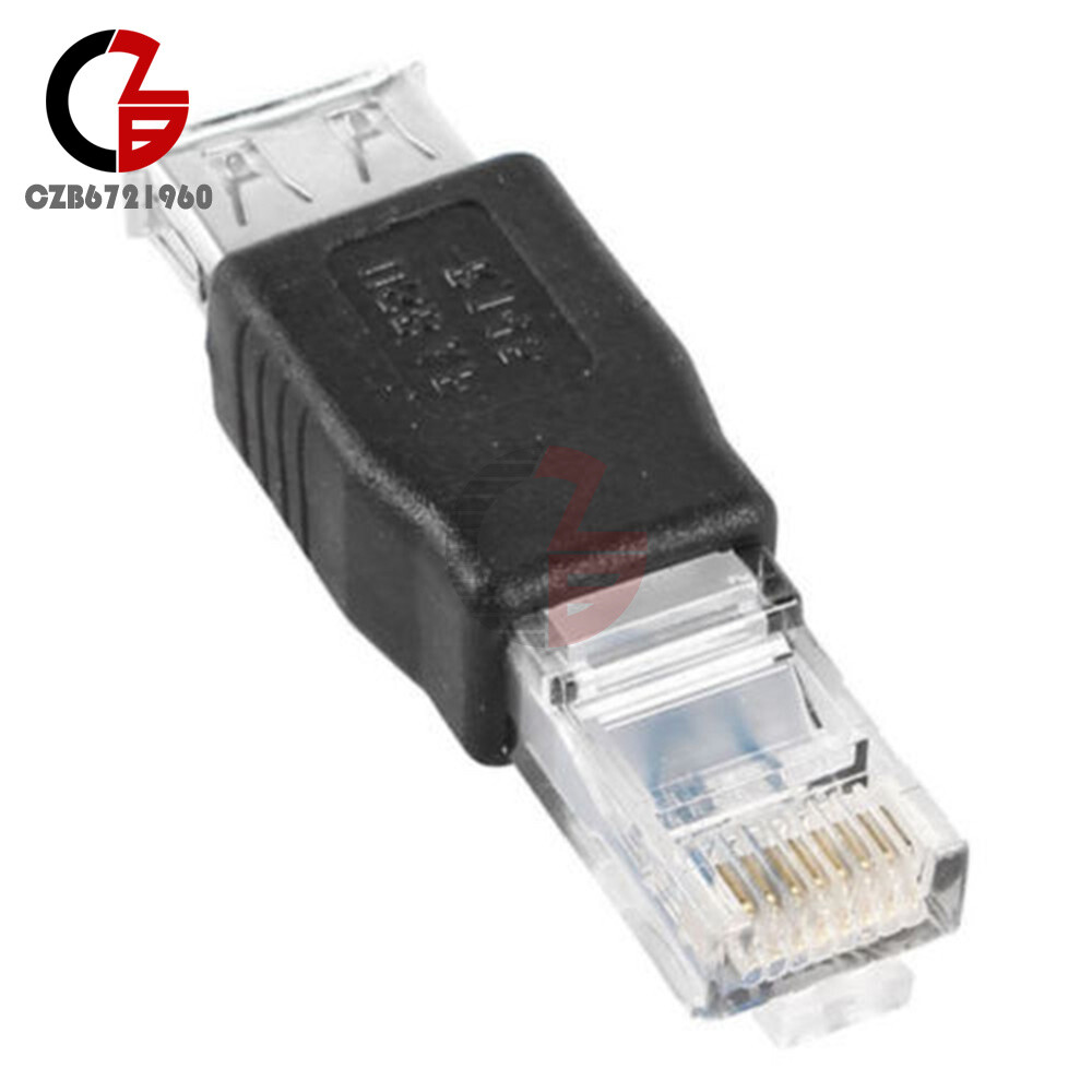 5PCS USB A Female to Male Ethernet LAN RJ45 Network Adapter 10/100Mbps ...