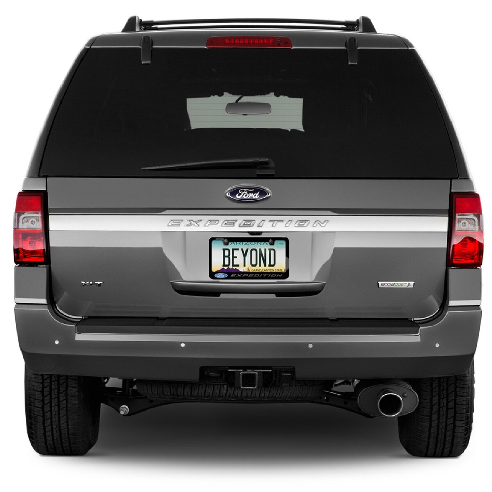 Ford Expedition in 3D Black Letters on Black Metal License Plate Frame ...