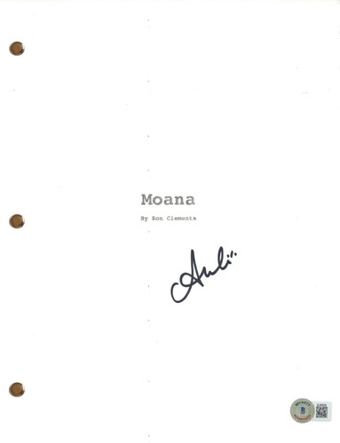 Auliʻi Cravalho Signed Autograph Moana Movie Script Full Screenplay ...
