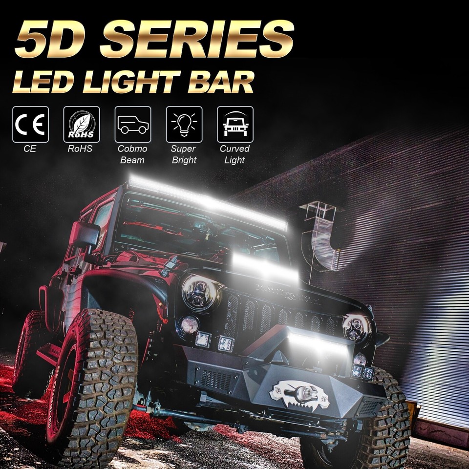 For Can-Am Maverick X3 MAX Turbo AUXBEAM 42" INCH Curved 5D LED Work ...