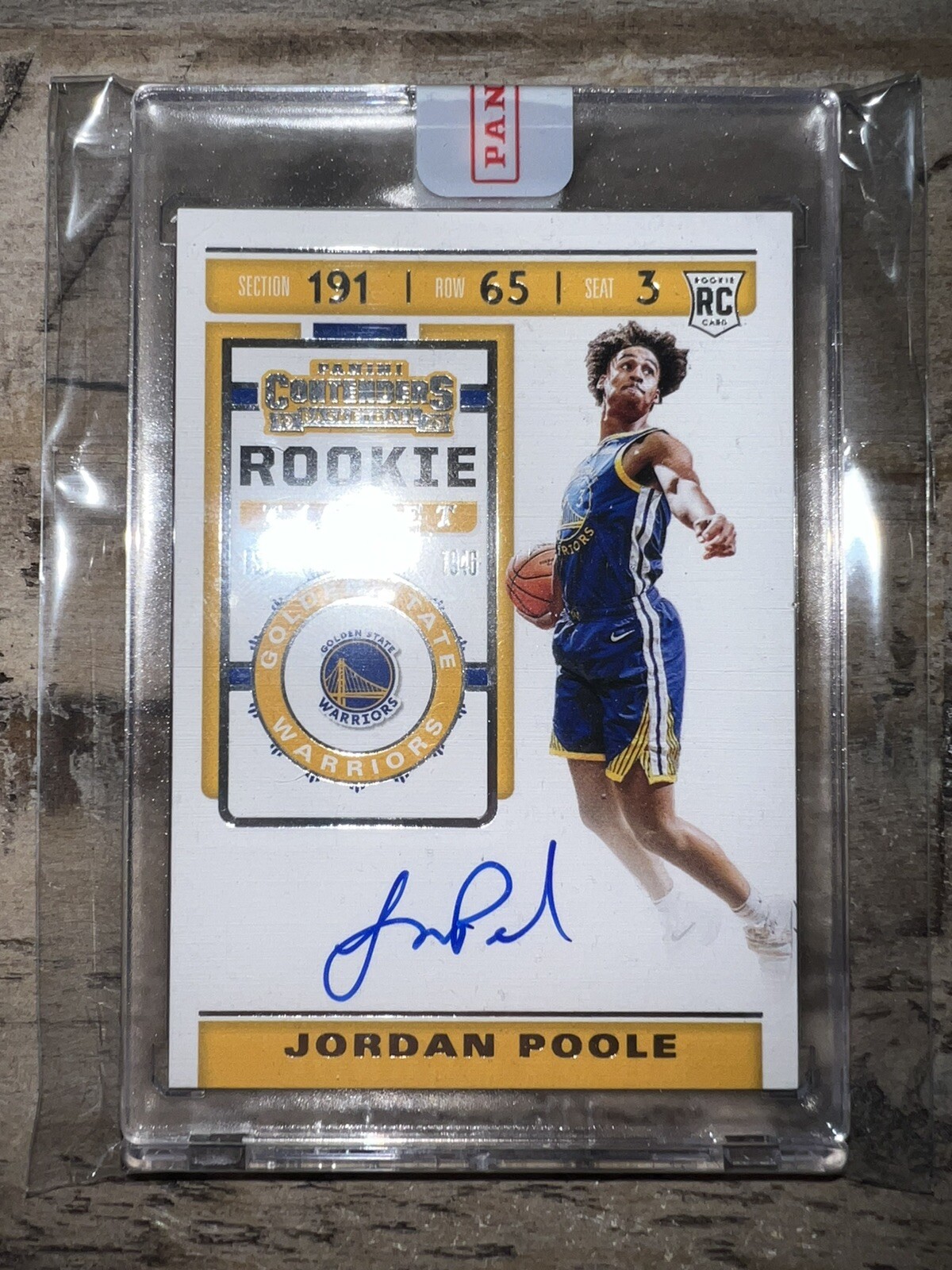 Contenders NBA 2019-20 Warriors Jordan Poole *ON CARD* Autographed ...