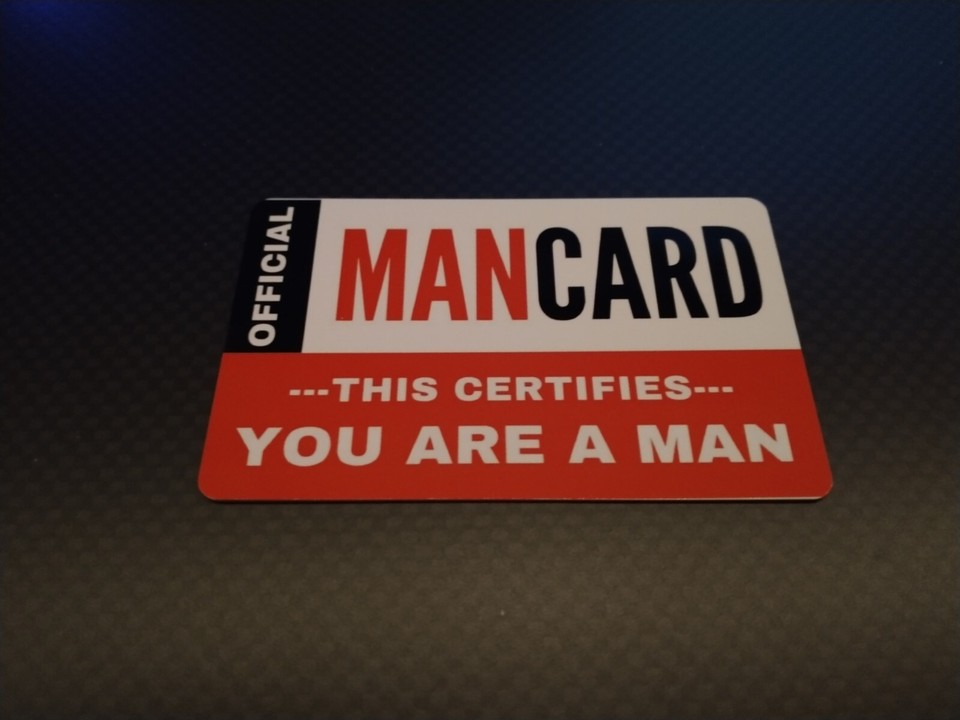 Official Man Card ID Joke novelty ID PVC Badge License Bachelor Party ...