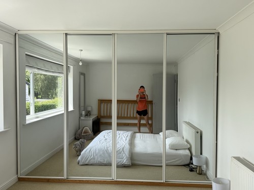 4 Sliding Wardrobe Doors + Top & Bottom Runners | Built-In System 300cm ...