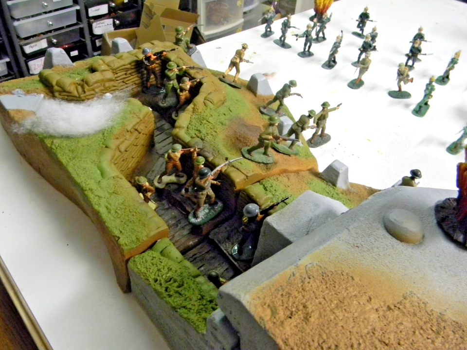 WW1 70 Painted figures Cannon Fox Holes Super Trench (Jan Listing) | eBay