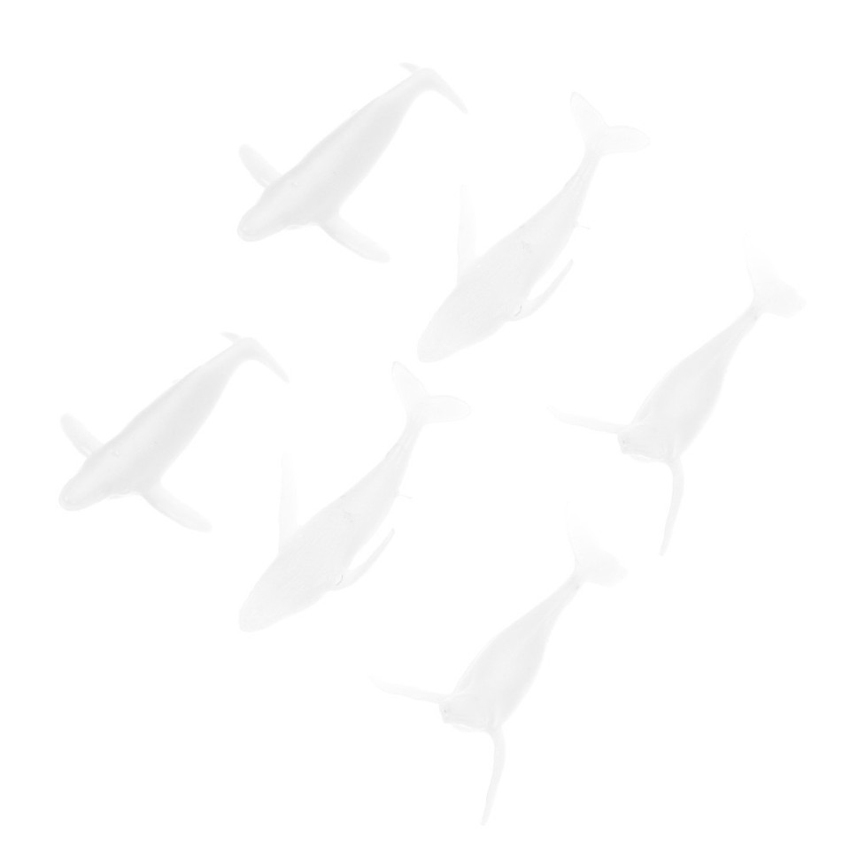 6 Pcs Ocean Decor Aquarium Decoration Whale Decorate Silicone Whales ...