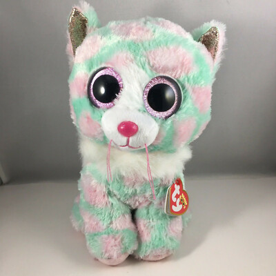 2021 TY Beanie Boos OPAL the Kitty Cat (Glitter Eyes) (Medium Size 9 ...