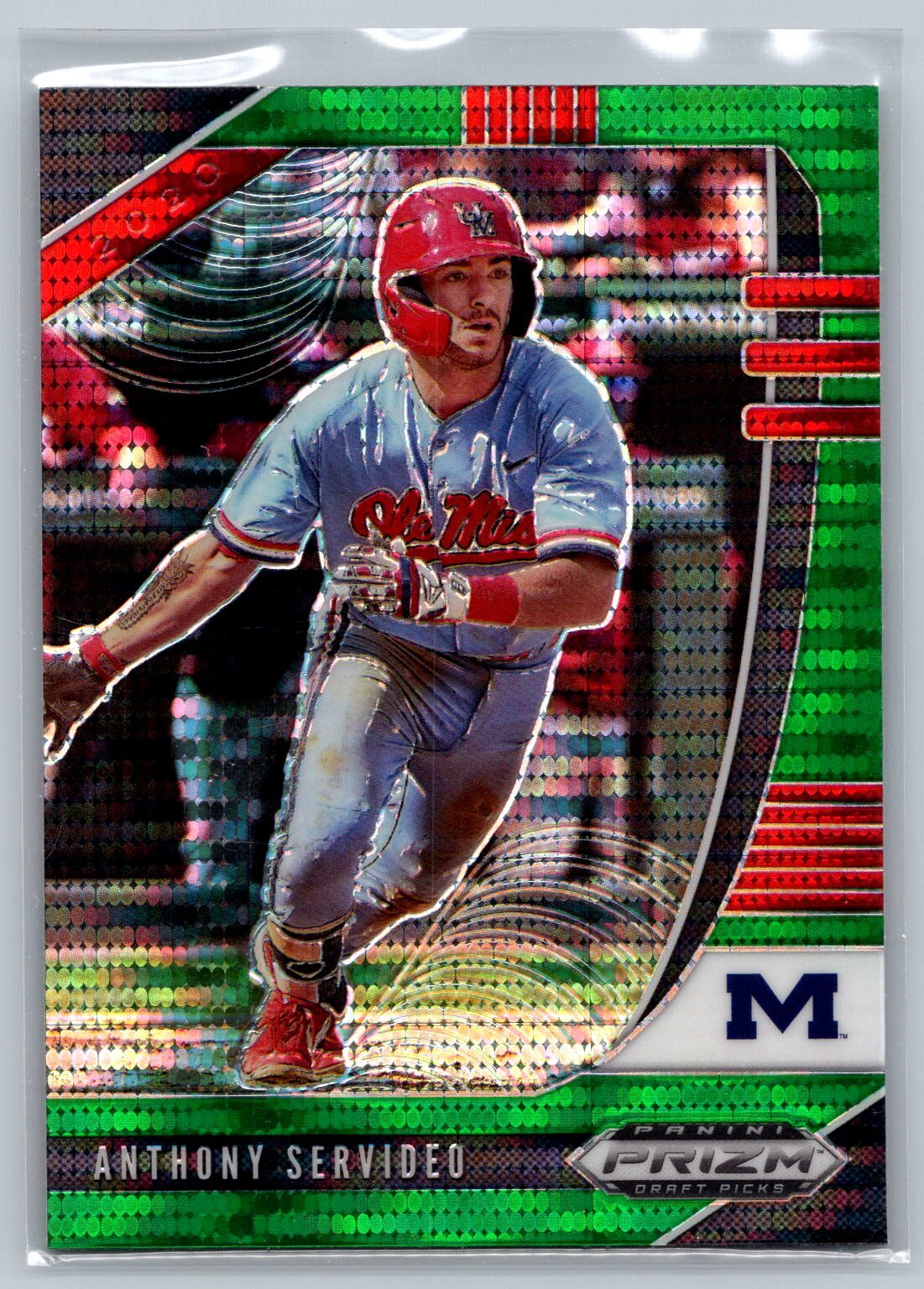 2020 Panini Prizm Draft Picks #PDP74 Anthony Servideo Green Pulsar ...