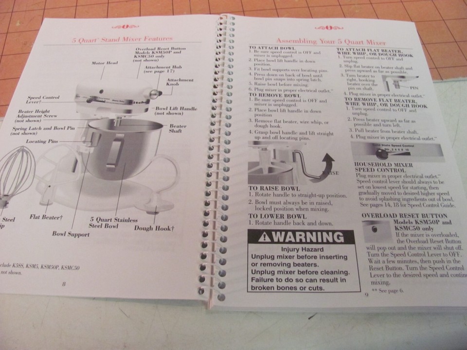 KitchenAid Stand Mixer Instructions And Recipes Manual 9704323 79pgs | eBay