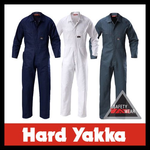 Hard Yakka Coverall Overalls Mid-Weight Cotton Drill Mechanic Y00010 ...