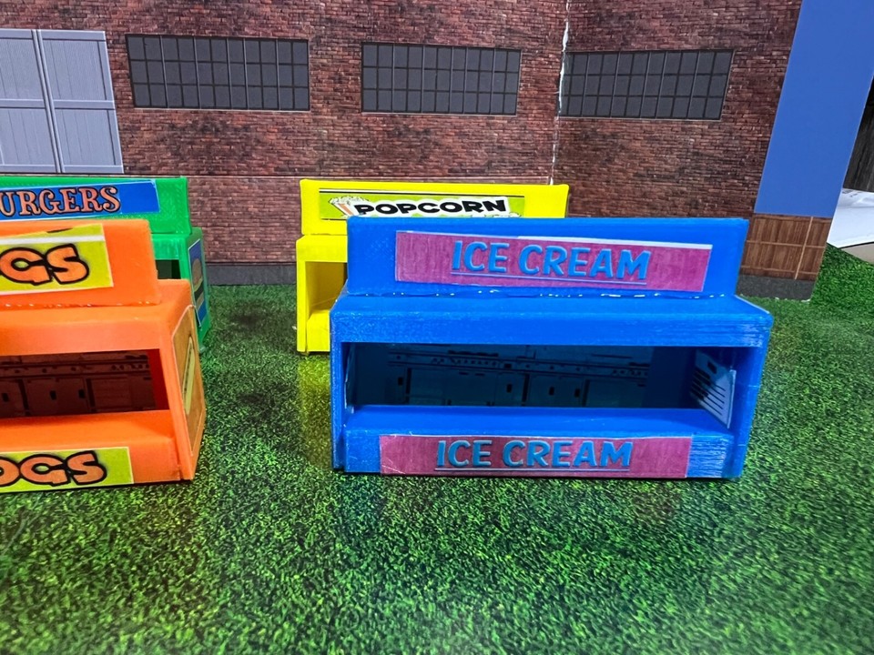 Model Train HO Scale Food Stands - Includes Six Snack Booths with ...