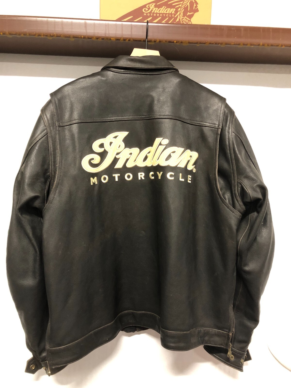 Indian Men’s Leather Classic Motorcycle Riding Jacket… - Gem