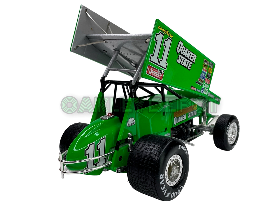 🏎️🏁 STEVE KINSER #11 QUAKER STATE 1/18 ACTION SPRINT CAR WoO DIECAST | eBay