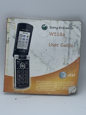 AT&T Sony Ericsson W518a Flip Cell Phone User Guide - Only | eBay