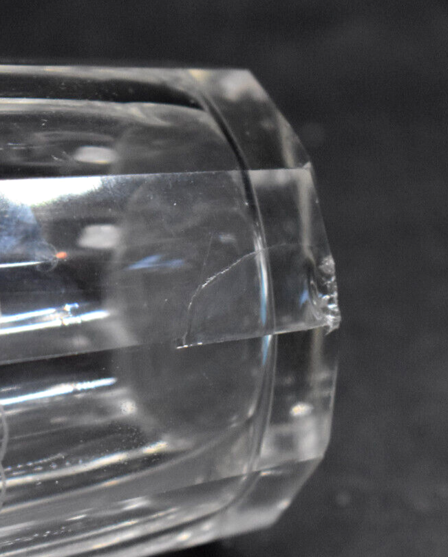 Pair of 19th Century Flint/Lead Glass Engraved Cups w/ Applied Handles ...