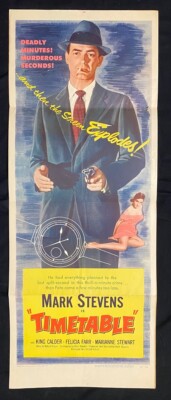 MOVIE POSTER: Timetable Original Insert Movie Poster Mark Stevens 1956 ...