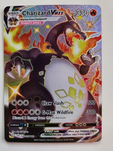 Charizard VMAX SV107/SV122 Shining Fates Holo Rare Full Art Pokemon TCG ...