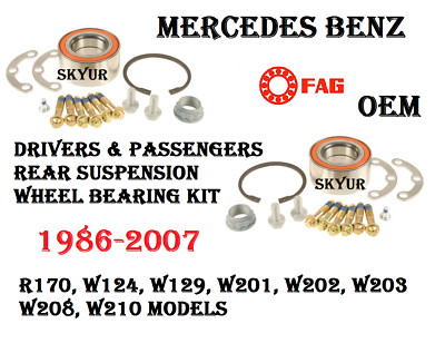 Rear Left & Right Wheel Hub Bearing Kits For Mercedes W210 W208 W203 ...