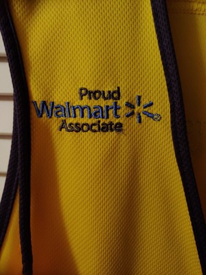 Walmart Associate Yellow Zip Uniform Employee Work Vest Unisex Sz XS | eBay