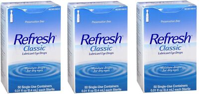 Refresh Classic Preservative free Drops 50 x 0.01oz(3 Pack) | eBay