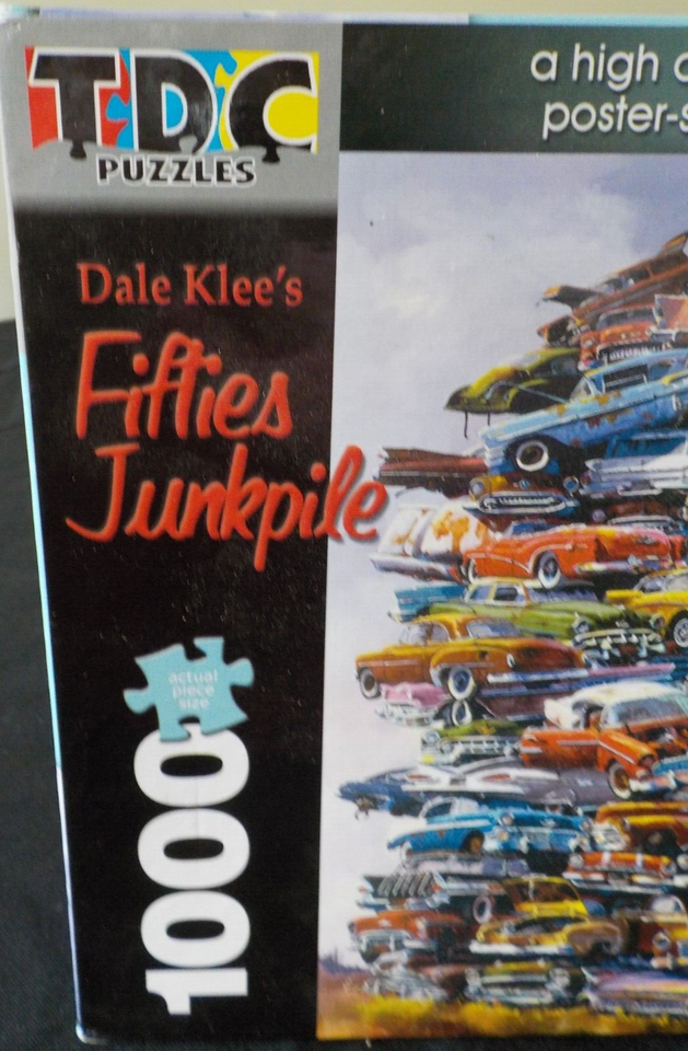 NEW Dale Klee FIFTIES JUNKPILE Antique Cars Trucks TDC Puzzle Recycled ...