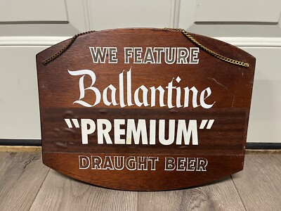 Vintage Ballantine Wooden Beer Sign | eBay
