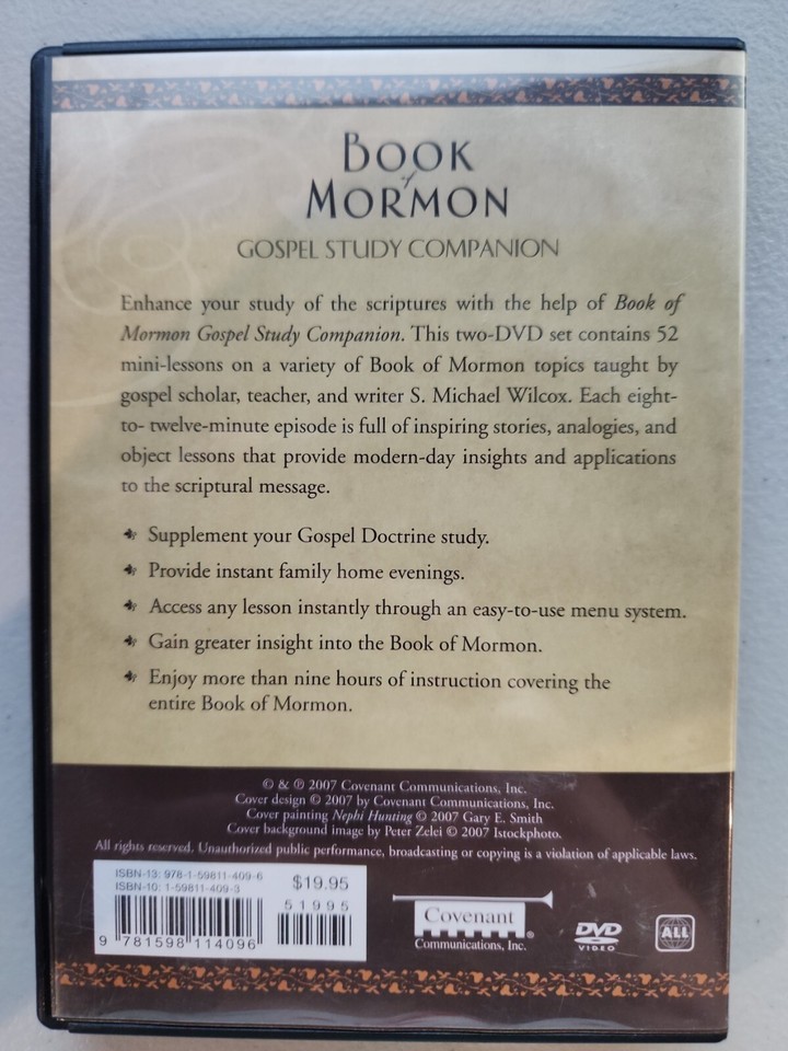 Book of Mormon Gospel Study Companion 2-DVD Set by S Michael Wilcox LDS ...