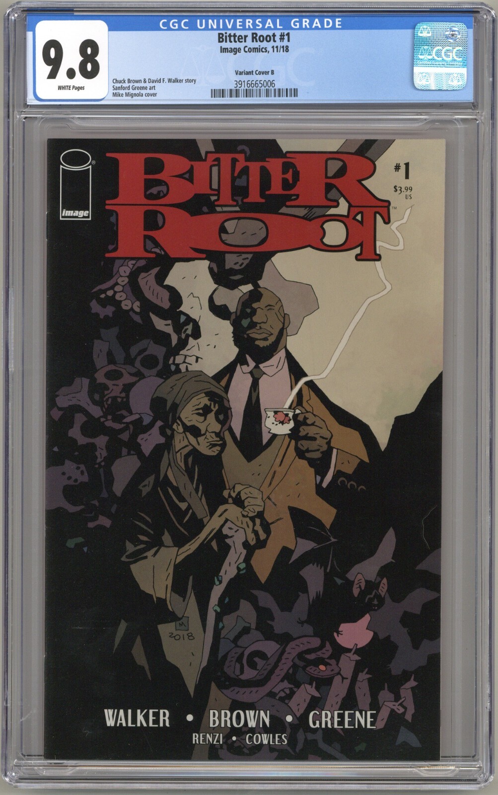 Bitter Root #1 (2018) CGC 9.8 NM/M White Pages - Mike Mignola Variant B ...