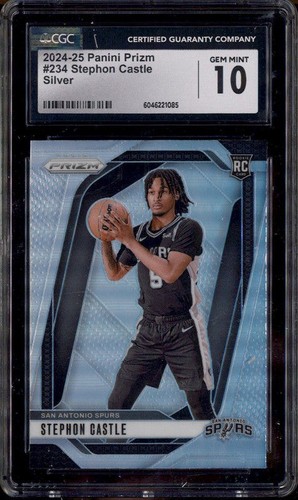 2024-25 Panini Prizm Silver #234 Stephon Castle RC Rookie CGC 10 | eBay