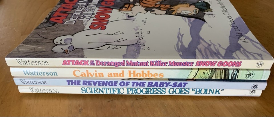 CALVIN AND HOBBES, LOT/4 PB BKS, CARTOON, HUMOR, | eBay