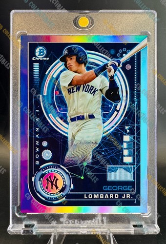 George Lombard Jr ROOKIE HOLO REFRACTOR CARD SSP BOWMAN CHROME YANKEES ...