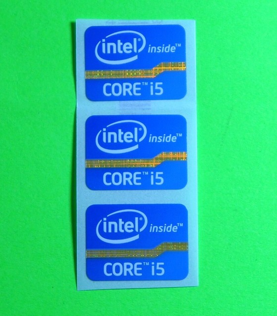 [3 Pieces] New Intel CORE i5 Graphic by Intel CORE i5 Sticker Label ...