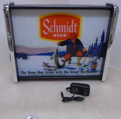 Schmidt Beer Ice Fishing Scene LED Display light sign box | eBay