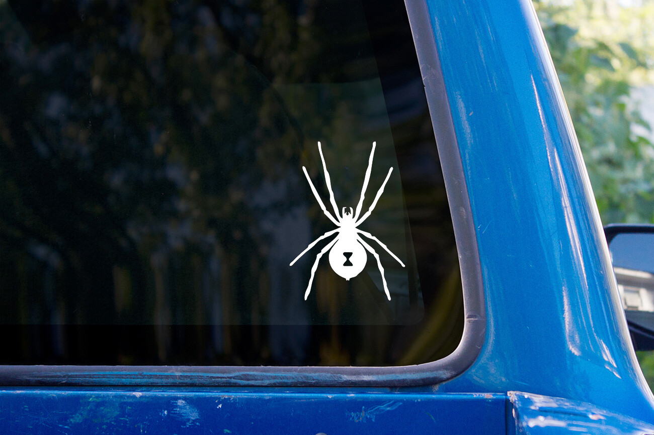 Black Widow Spider vinyl sticker decal car laptop window | eBay UK