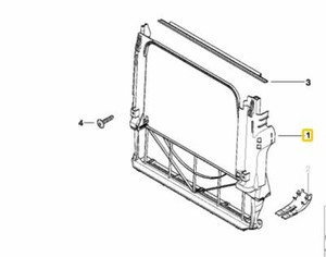 Bmw X5 MODULE CARRIER SHROUD COWLING FRAME AIR DUCT 17101439105 GENUINE ...