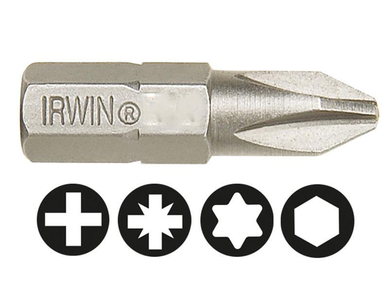 IRWIN® Screwdriver Bits Phillips PH2 50mm (Pack 2) IRW10504391 ...