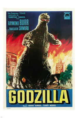 Godzilla - Fuoco Poster - 24x36 Film Classico 9320 | eBay