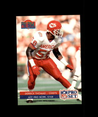 DERRICK THOMAS FOOTBALL CARD KANSAS CITY CHIEFS PRO SET 1992 #395 | eBay