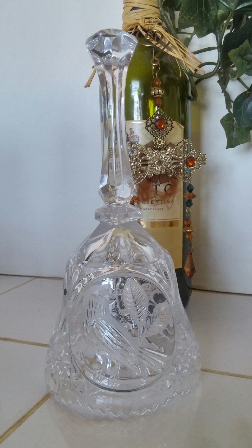 HOFBAUER COLLECTION ECHT BLEIKRISTALL CRYSTAL BELL BYRDES WEST GERMANY ...