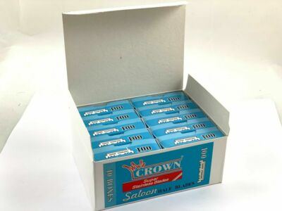 1000 CROWN Razor Blades Stainless Single edge For Shavette Barber Salon ...