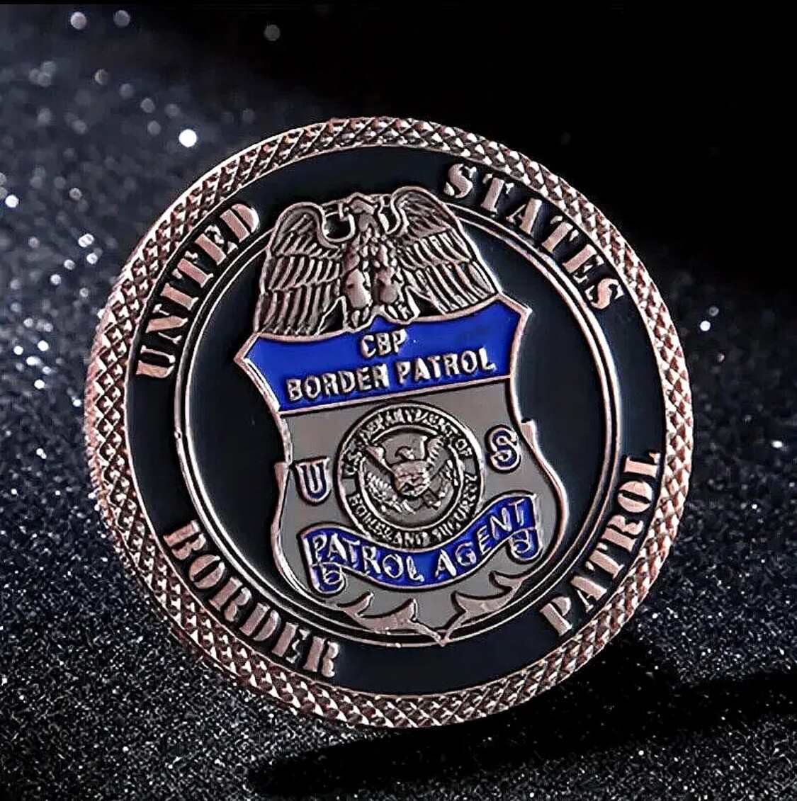 🇺🇸 U.S. Border Patrol Challenge Coin in Capsule & Pouch, Secure Our ...