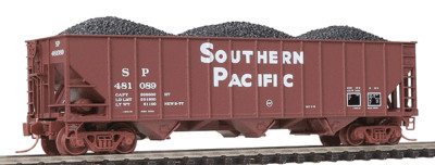 Micro Trains N 100-Ton 3-Bay Open Hopper with Coal Load Southern Pacifi ...