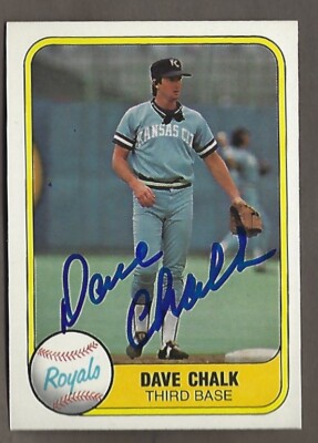 1981 Fleer Dave Chalk Card #35 Autograph Signed Royals | eBay
