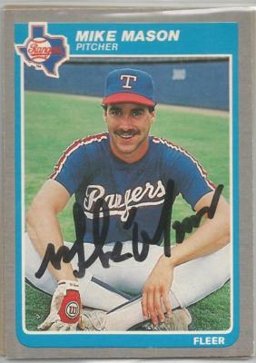Texas Rangers MIKE MASON autographed 1985 Fleer | eBay