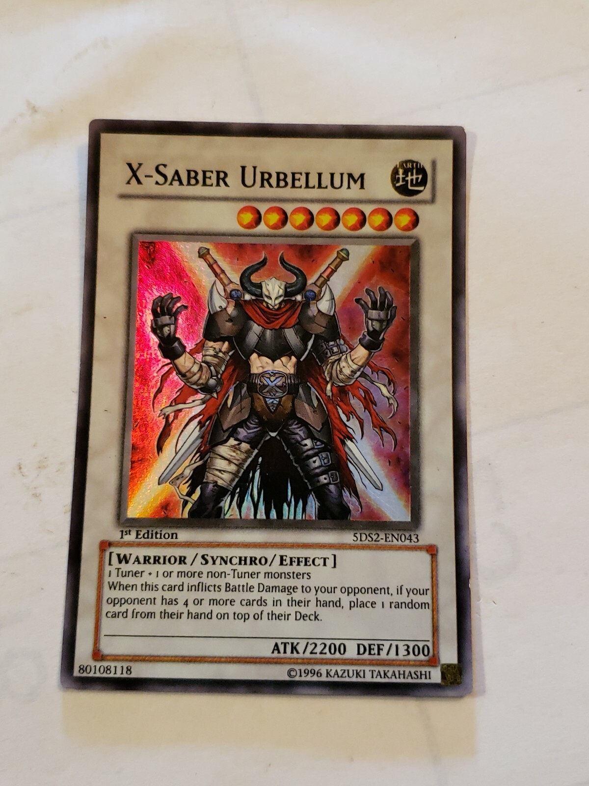 Yu-Gi-Oh! TCG X-Saber Urbellum Duelist Toolbox 5DS3-EN040 1st Edition ...