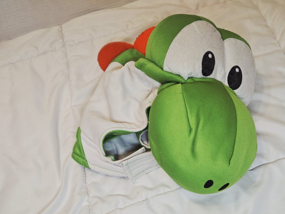 2015 Super Mario Bros Yoshi Costume Headpiece Head Hat Face Sz Boys 2t ...