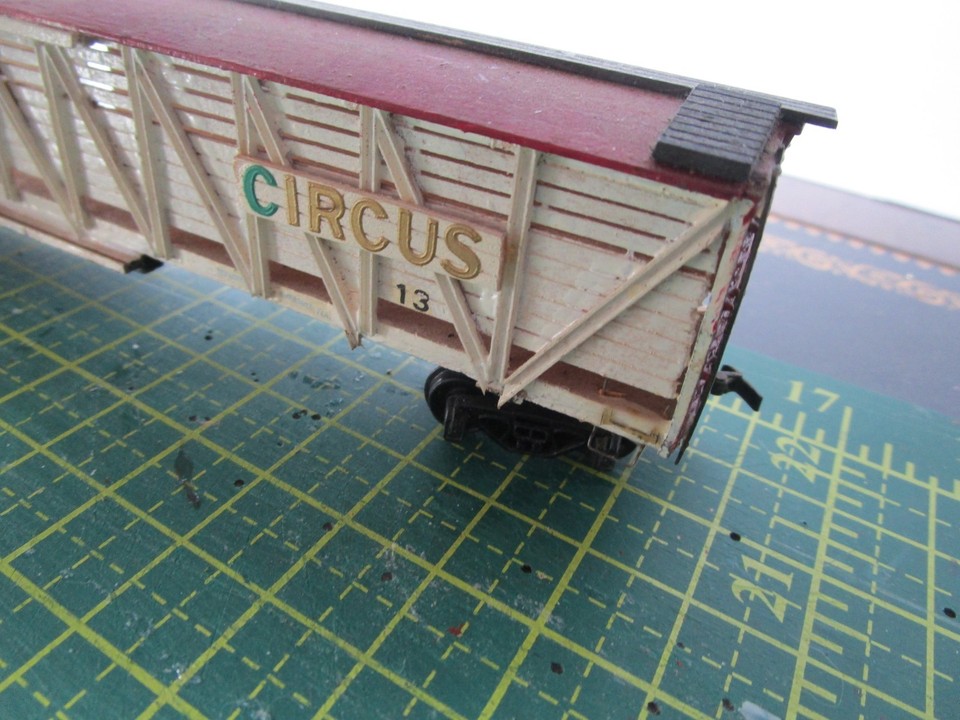 Vintage Wood Built HO 1/87 Scale Circus Transport Car For Train Layout ...